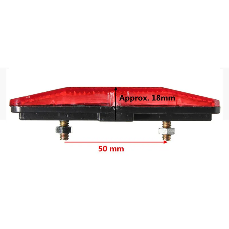 Bike Rear Reflector Tail Light Aluminum Alloy for Luggage Rack Cycling ...