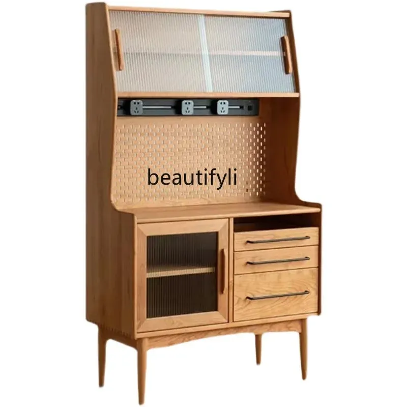Solid Wood Integrated High kitchen cabinets with Wire-Wrap Board for ...