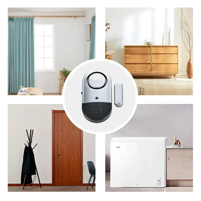 Wireless Magnetic Door Alarm Sensor - Home Security Window & Door Anti ...
