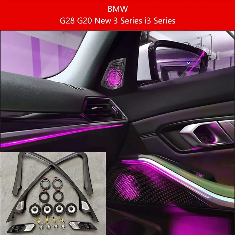 DHgate.com:11-Color LED Speaker Cover with HiFi Music & Ambient Lighting for BMW G23, G30, G28 ...