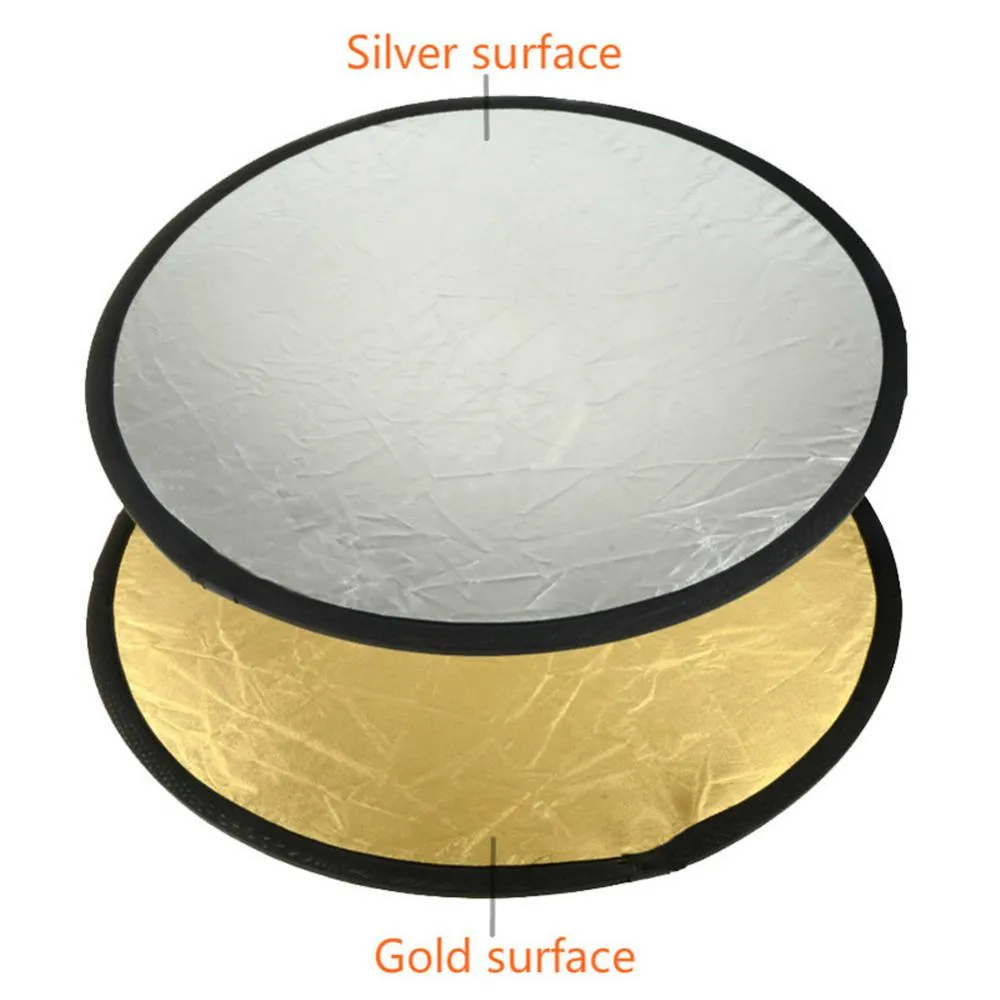 Quantity Pack Handheld 30cm 2-in-1 Reversible Silver/Gold Collapsible ...