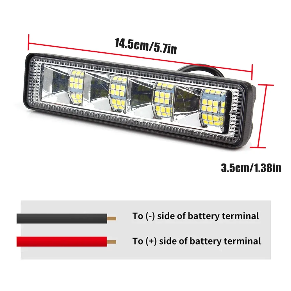 OKEEN 72W 24SMD LED Car Work Light Bar - Off-Road Spotlight for 4x4 SUV ...