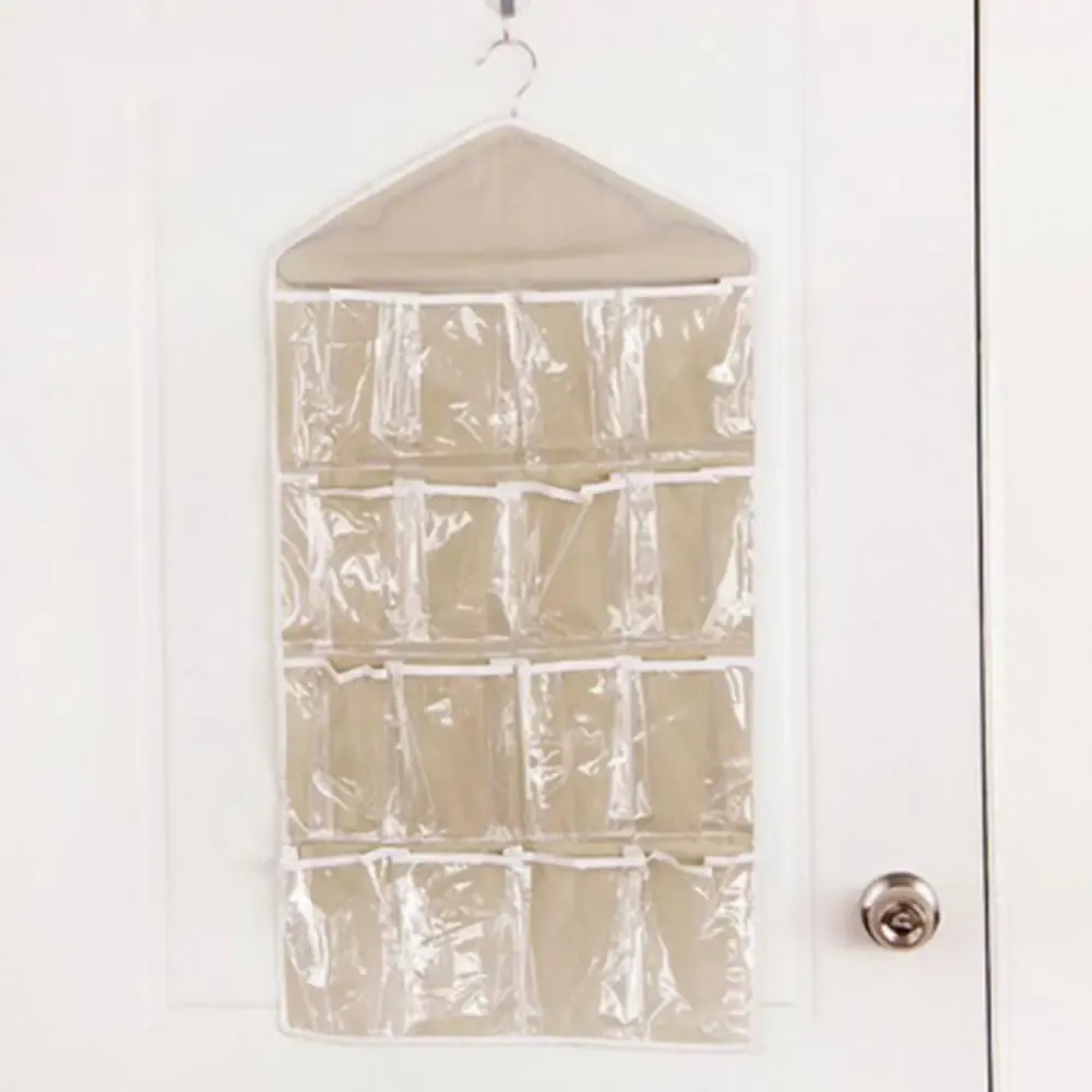 Hanging Organizer: 16 Pocket Door Bag for Socks, Bras & Underwear ...