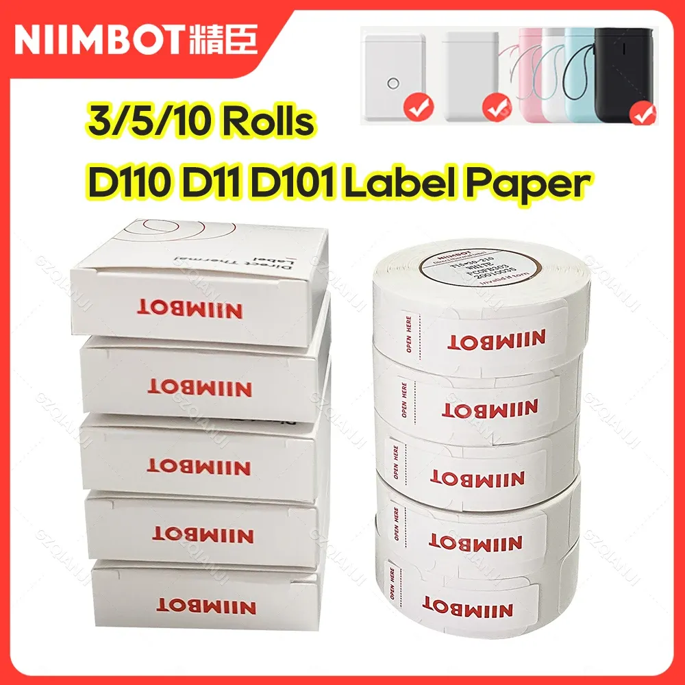 Niimbot Waterproof Label Printer Sticker Set D11, D110, And D101 ...