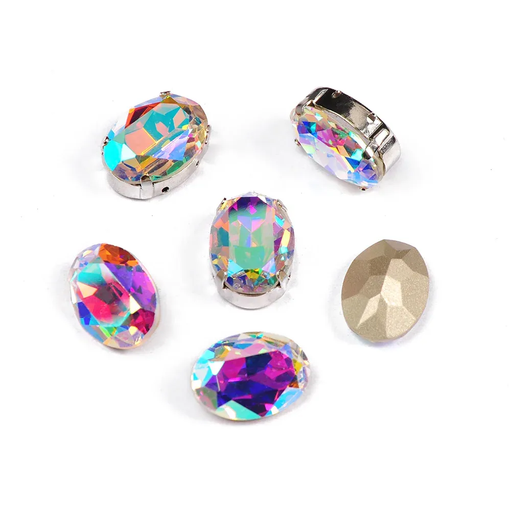 DHgate.com:4120 Oval Sew-On Rhinestones, Crystal Gems for DIY Jewelry ...