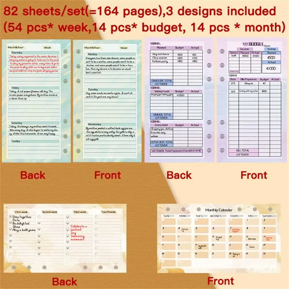 DHgate.com:A6 Spiral Notebook Refill, Budget Planner, Monthly Weekly ...