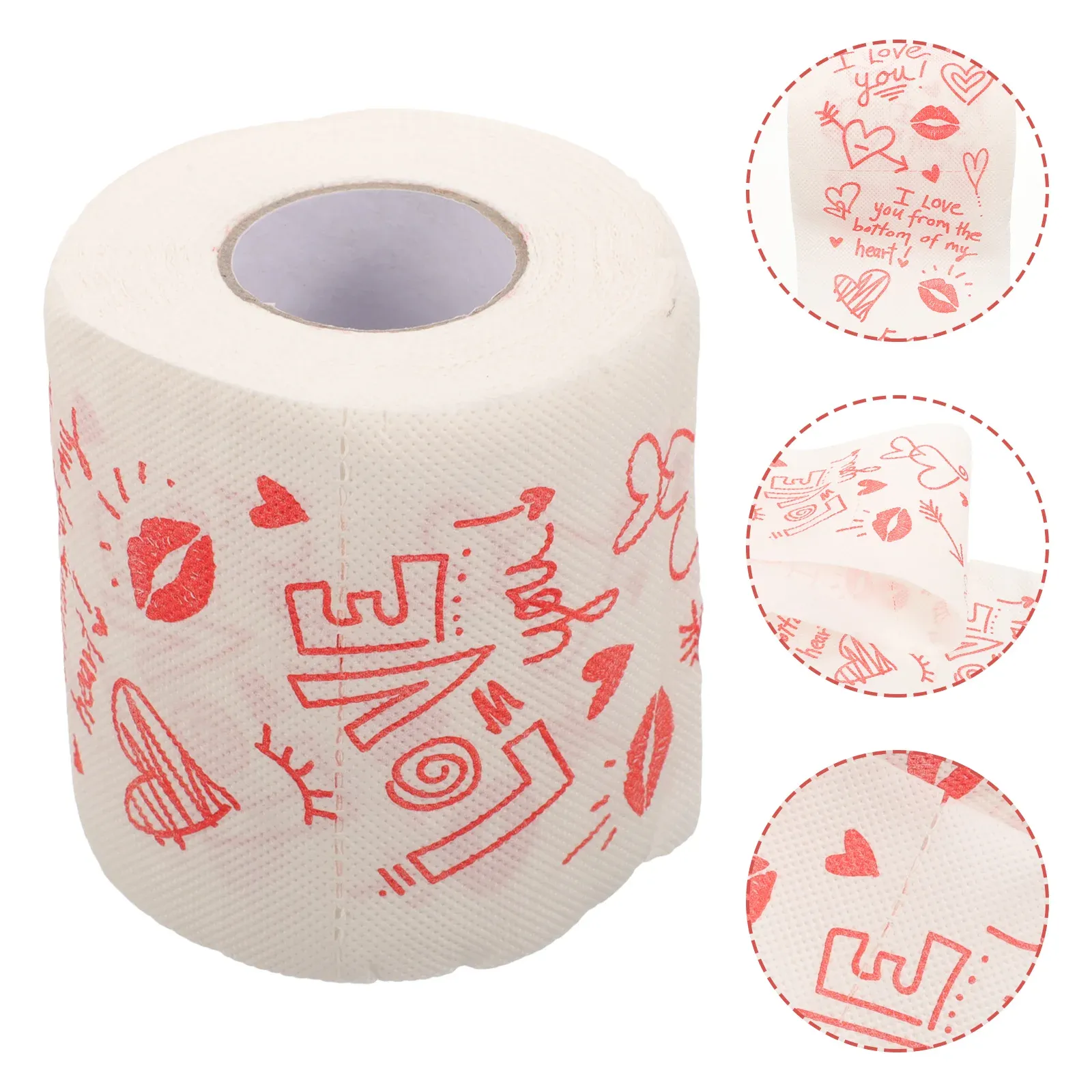 Valentine's Day Printed Toilet Paper - Romantic Love Heart Design ...
