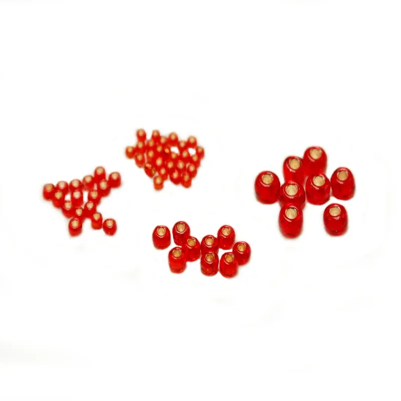 Fly Tying Glass Beads for Bead Head Nymphs - Red 1.5mm/2mm/3mm/4mm ...