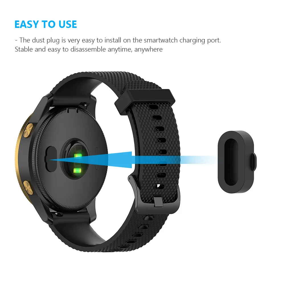 Silicone Charger Protector Caps Dust Cover for Garmin Fenix 7 7s 7x 6 5 ...