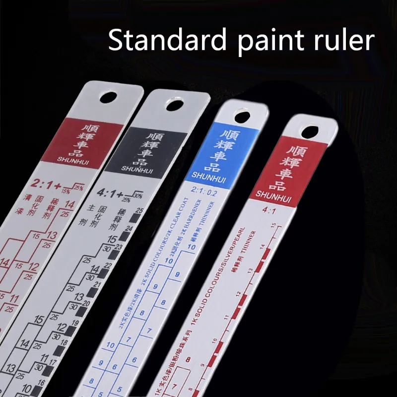 Standard Black/Red Car Paint Mixing Ruler Tool Kit for Precise ...