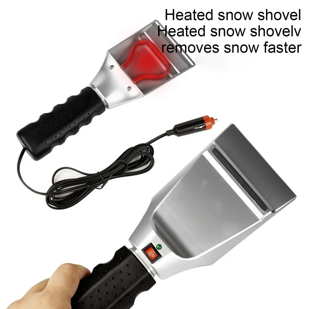Heated Windshield Scraper: 12V Portable Fast Heating Snow Scraper with ...