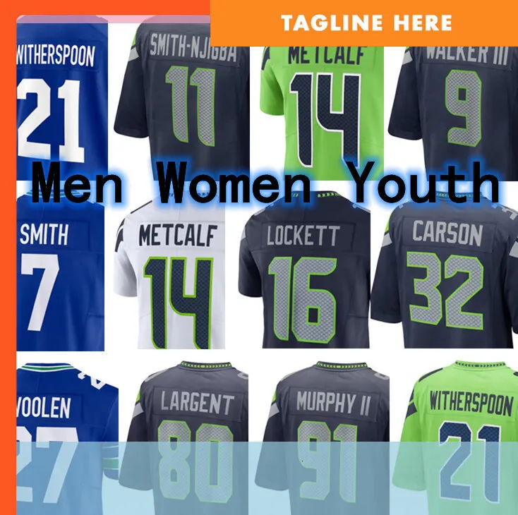 DHgate.com:Steve Largent Fan Kennedy Geno Smith Kenneth Walker III Zach ...