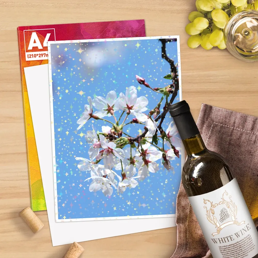 10 Sheets Cold Laminated Film A4 Paper Sticker Strong Adhesive ...