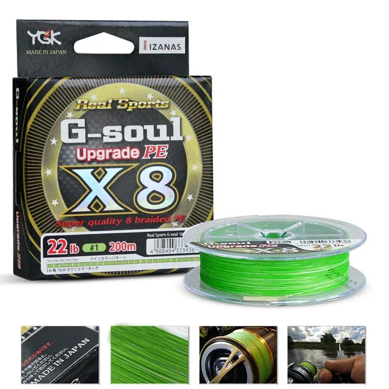 DHgate.com:Upgraded YGK G-SOUL X8 Super Strong 8-Strand Multifilament PE Fishing Line: 150M/200M ...