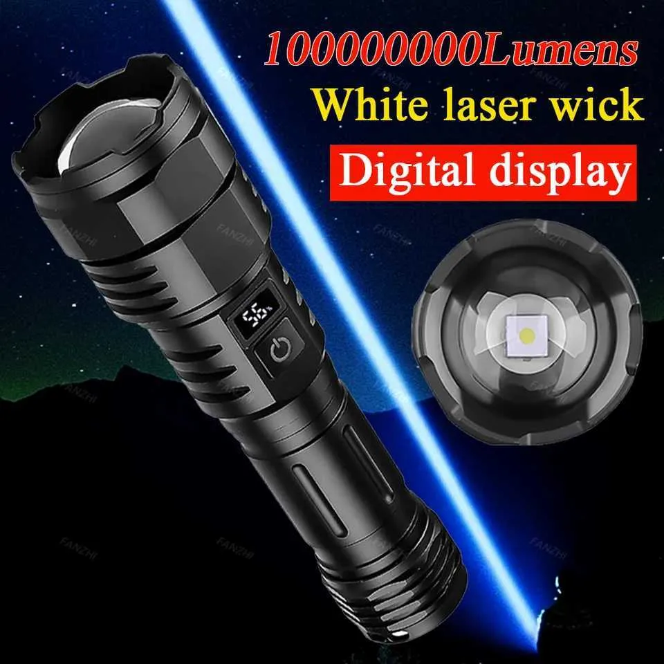 Ultra Bright 100 Million Lumen USB-C Rechargeable Flashlight - 5 Modes ...