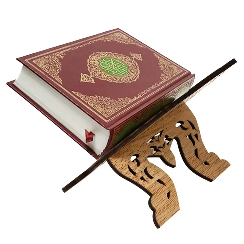 Book Display Holder Wooden Religious Book Stand, Portable Quran Holder ...
