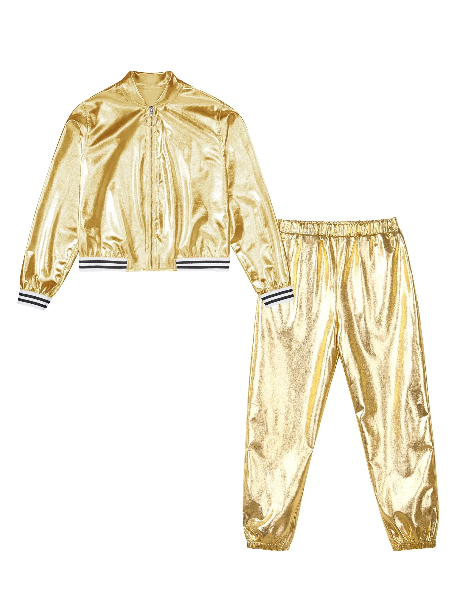 DHgate.com:Metallic Jazz Dance Costumes for Kids - Long-Sleeved Jacket ...