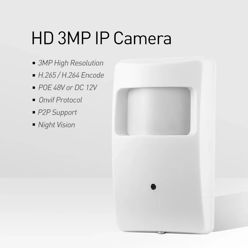 3MP PIR LED Indoor Security Camera System - 940nm, POE, H.265, HD, P2P ...