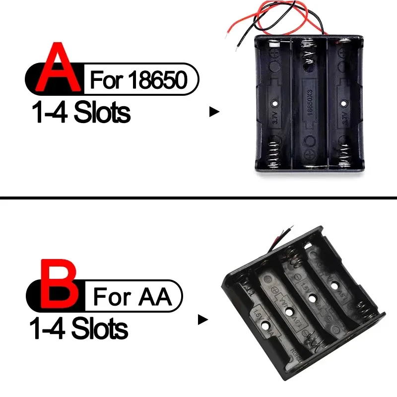DHgate.com:Black Plastic Battery Case | Durable Storage Box for AA, LR6 ...