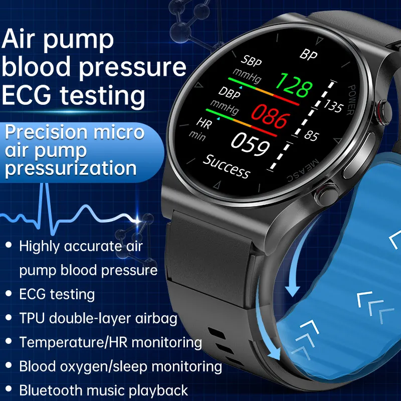 Smartwatch With Blood Pressure Monitor And Air Pump: Accurate Health ...