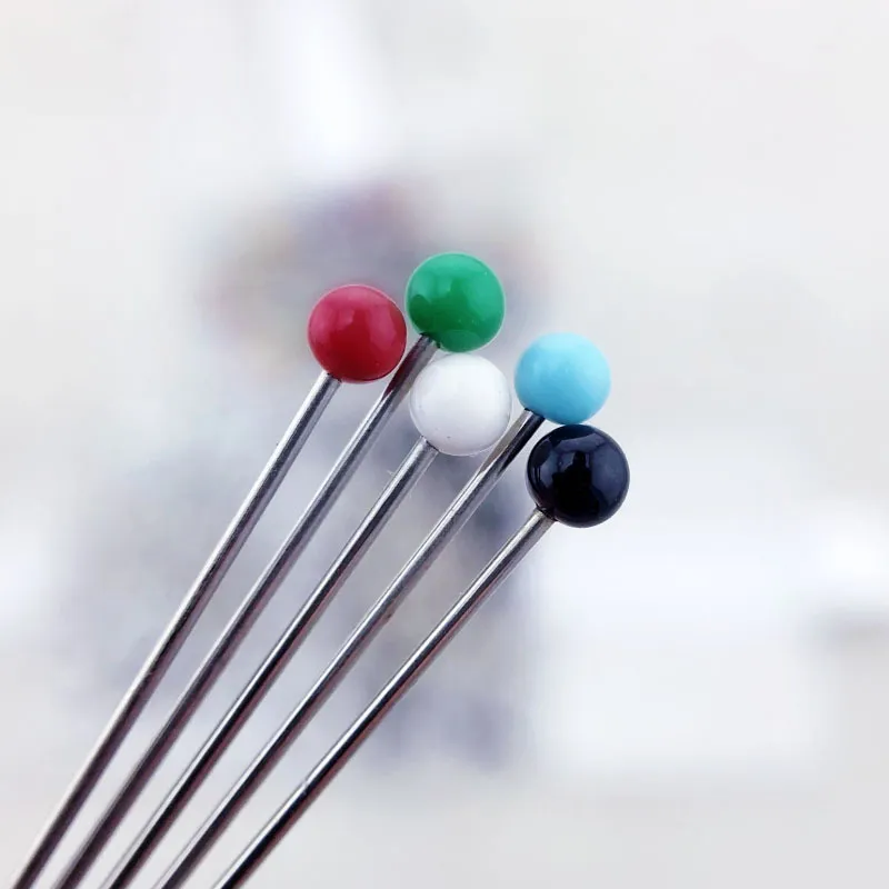 DIY Ornaments with Clear Plastic Balls: Round Pearl Head Pins, Mixed ...