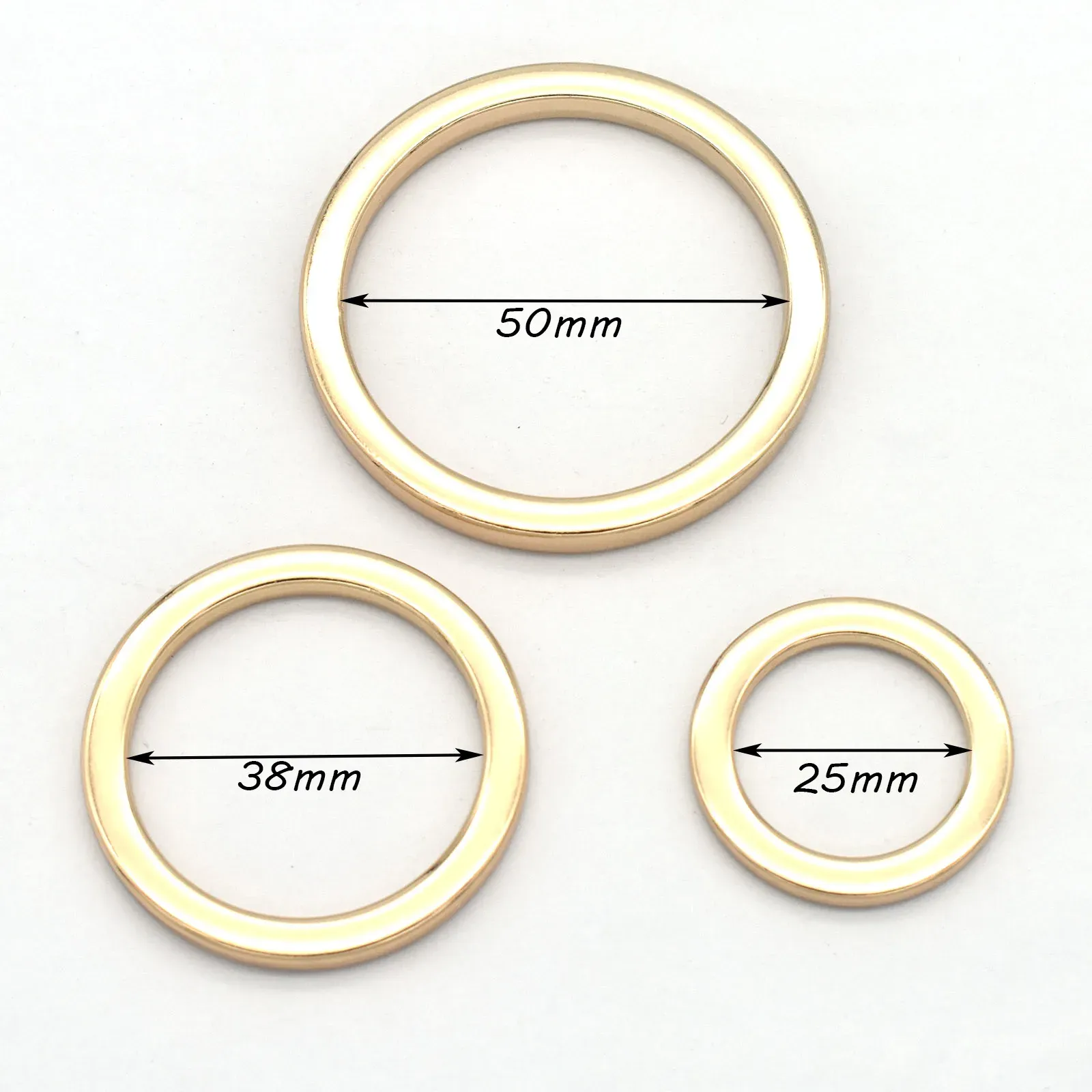 Multi Purpose 50mm Metal Gold O Ring For Bags, Purses, And DIY ...