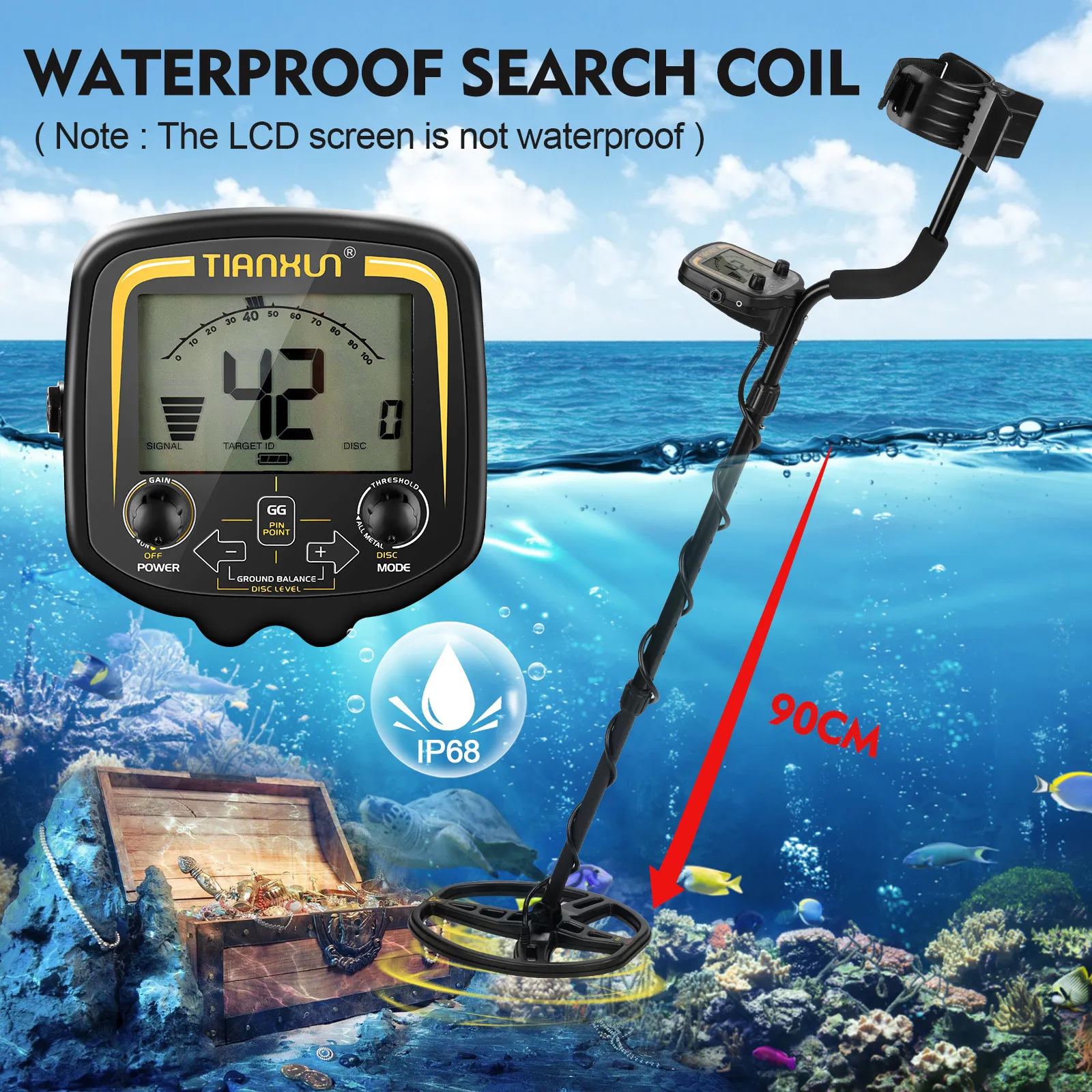 TX 850 Deep Gold Garrett Waterproof Metal Detector Nugget Hunter ...
