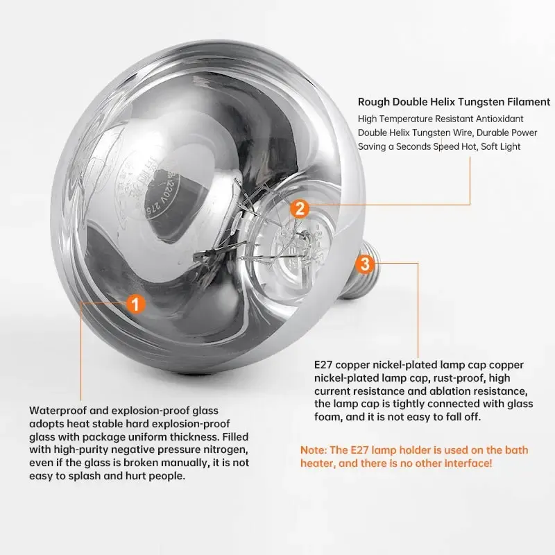 DHgate.com:Universal Waterproof Bathroom Heating Light: 275W Explosion ...