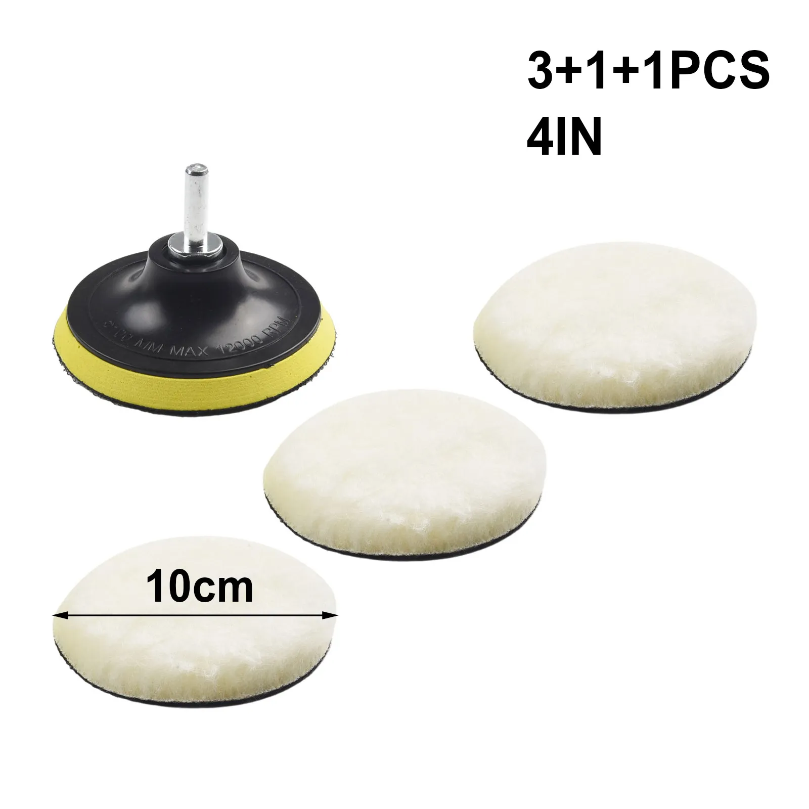 2024 Upgraded4 Wool Polishing Pad Kit - Car Waxing & Polishing Buffing ...
