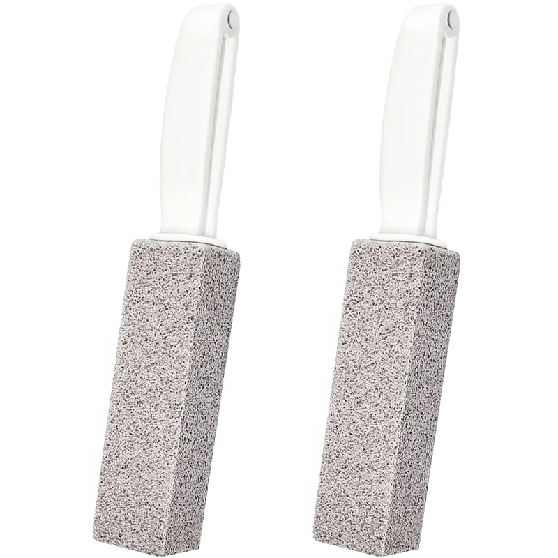 Pumice Stone with Handle for Removing Hard Water Rings, Calcium Buildup ...