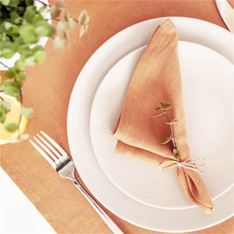 Pure Linen Cloth Napkins 32x45cm - Premium Table Napkins for Dinner ...