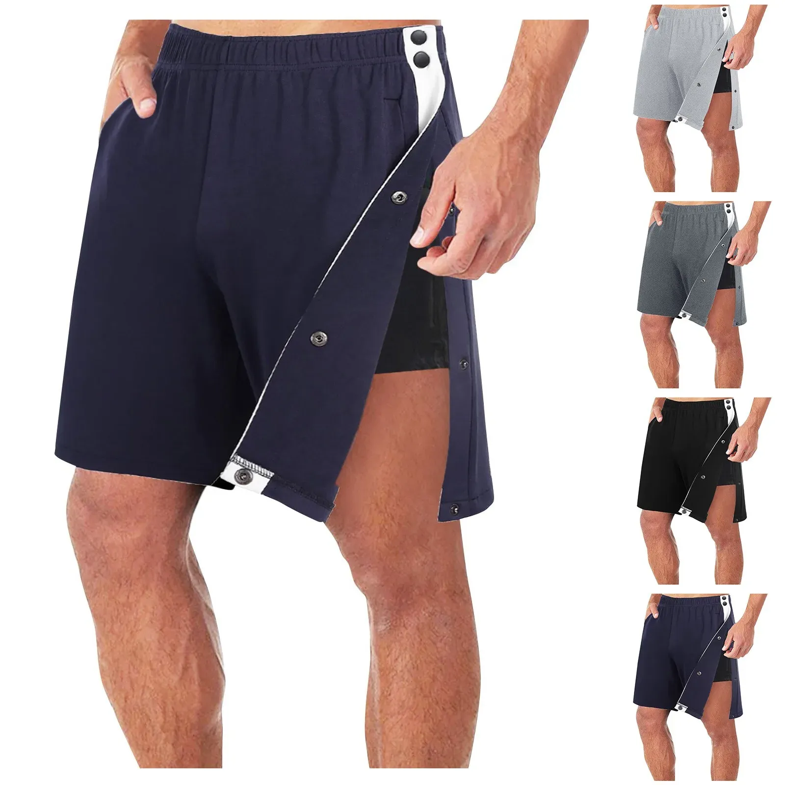 Men's Side Full Breasted Shorts, Spring Summer Trend, All-Match Sports ...