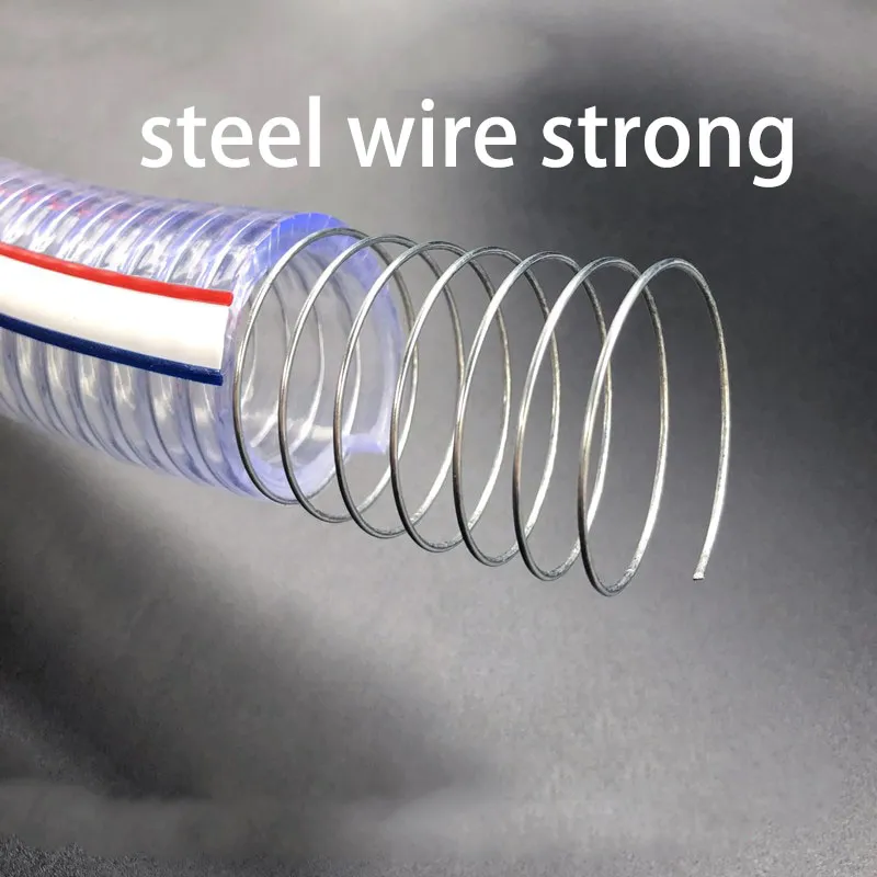 1 Meter Transparent PVC Steel Wire Hose Plastic Pipe with ID 0.39 in to ...