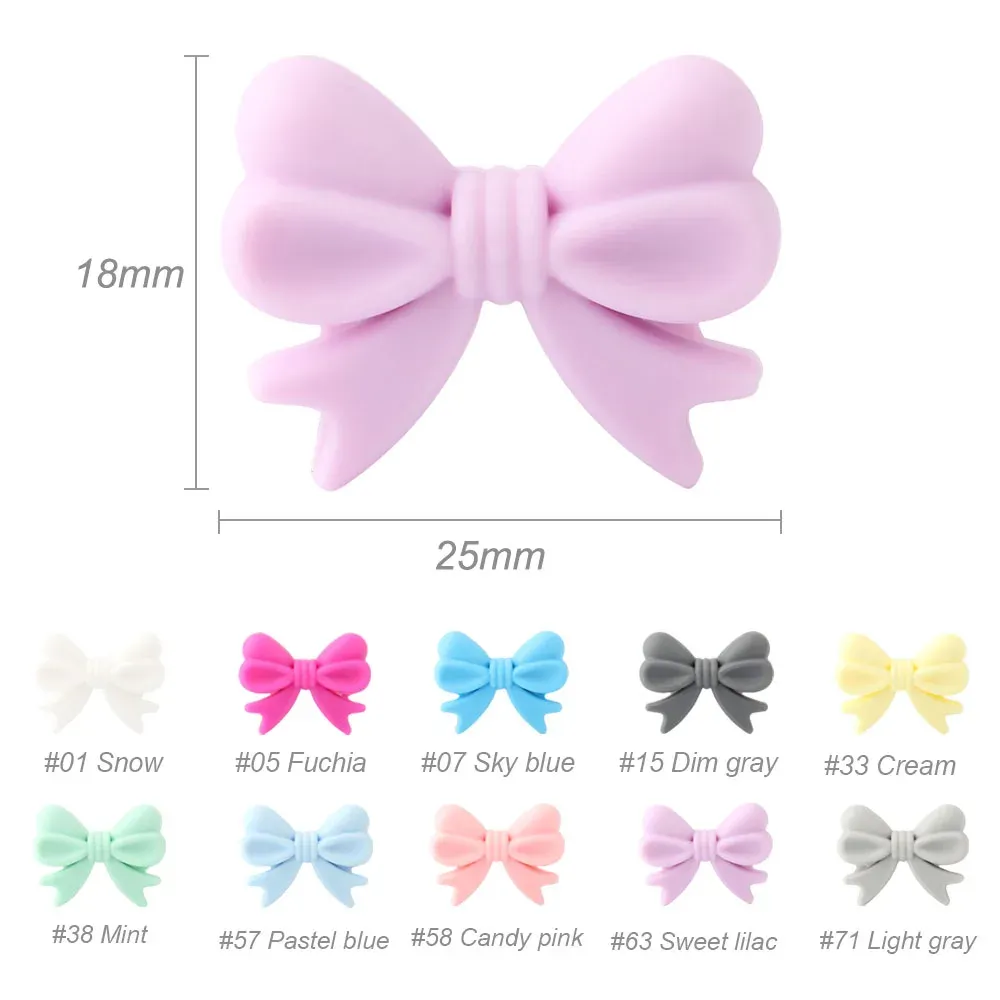 DHgate.com:Star/Bowknot Silicone Teether - 10Pcs DIY Pacifier Necklace ...