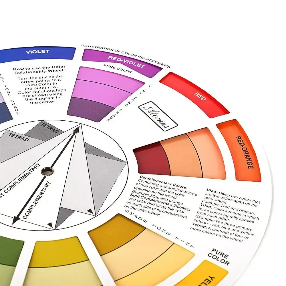DHgate.com:12 Color Paper Card Tattoo Color Wheel Circle Chromatic ...