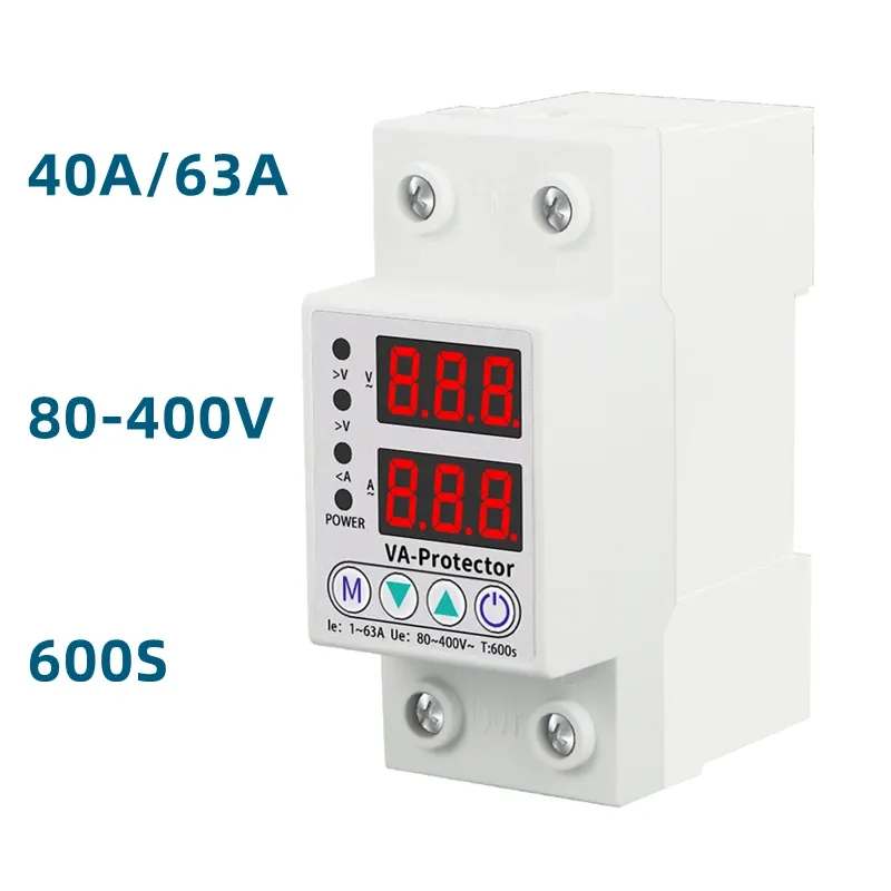 Adjustable Digital voltage sensing relay with 40A/63A Household Circuit ...