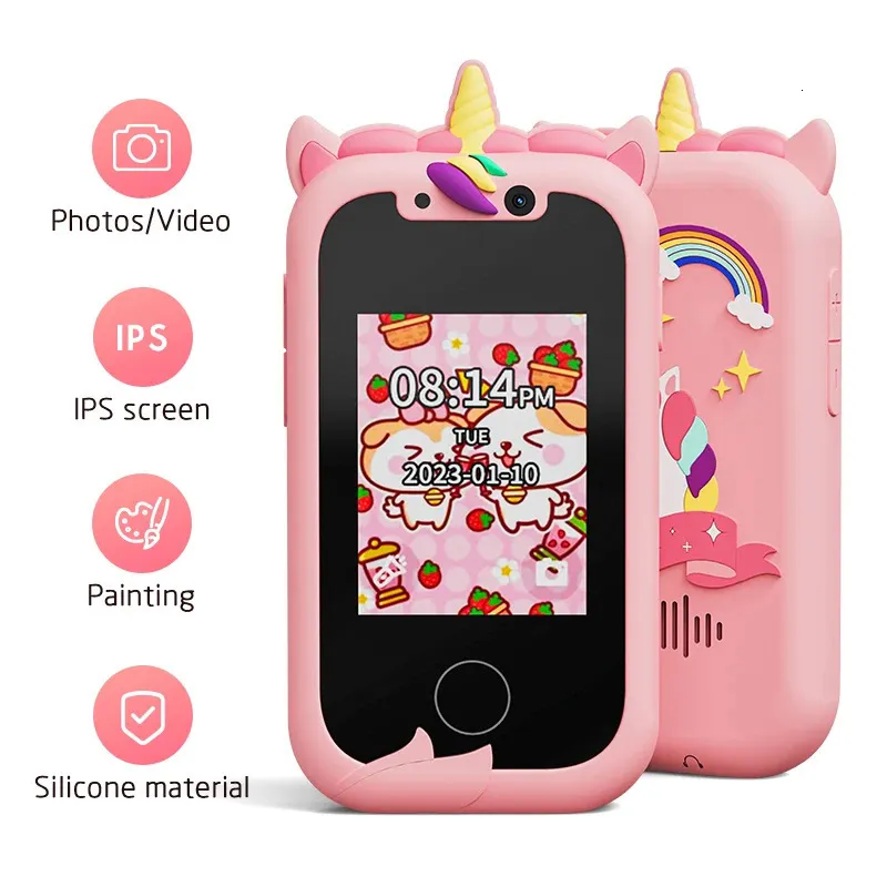 Unicorn Kids Smart Phone Toy - 2.8 Touchscreen, Dual Camera, Music ...