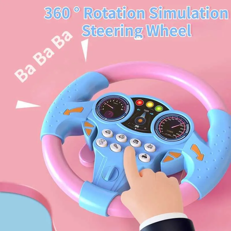 DHgate.com:Electric Kids Driving Toy with 360° Rotating Steering Wheel ...