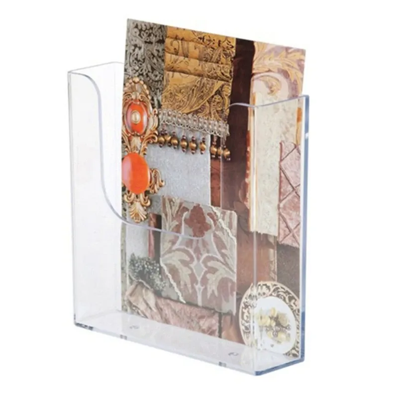 Wall Hanging File Organizer, Wall Mounted Folding Shelf Clear Acrylic ...