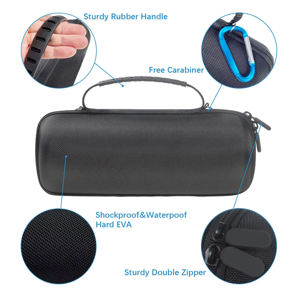 Portable Bluetooth Speaker Case - Shockproof EVA Travel Carrying Case ...