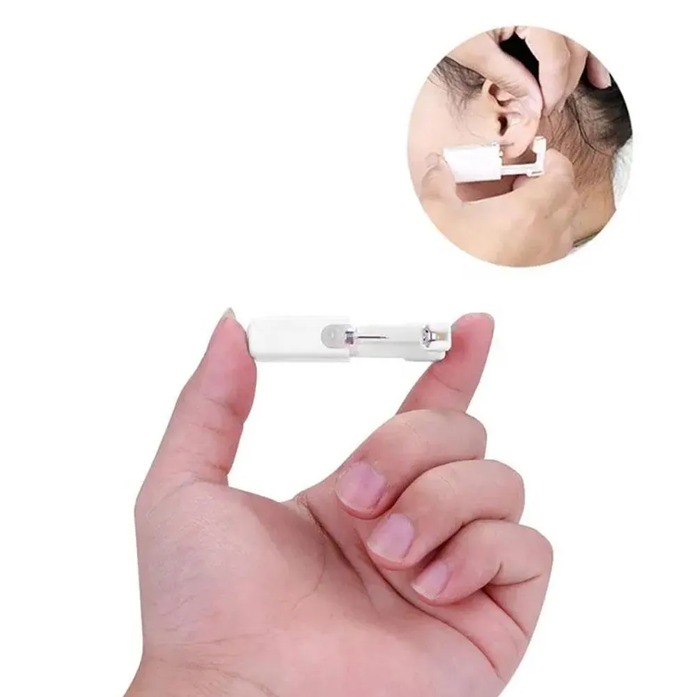 Ear Piercing Gun Kit: Disposable Safety Ear Piercer With Studs And Nose ...