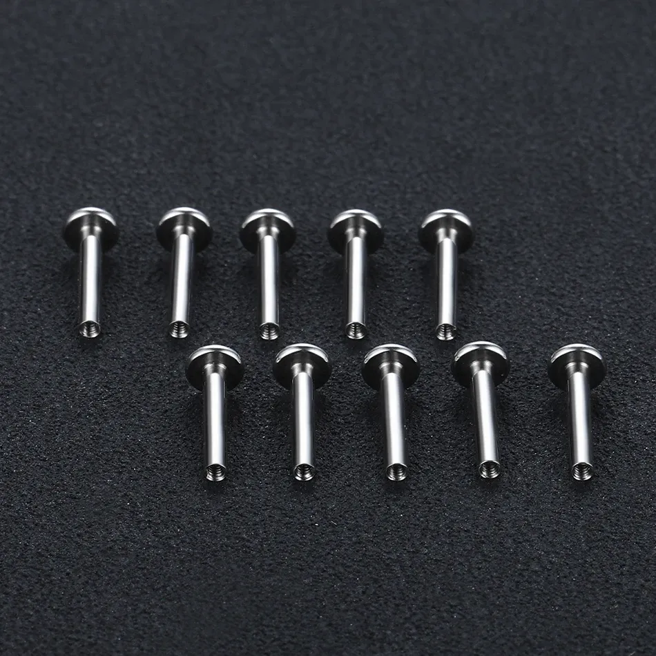 Titanium Internally Threaded Lip Labret Piercing: ASTM F136, for Lobe ...
