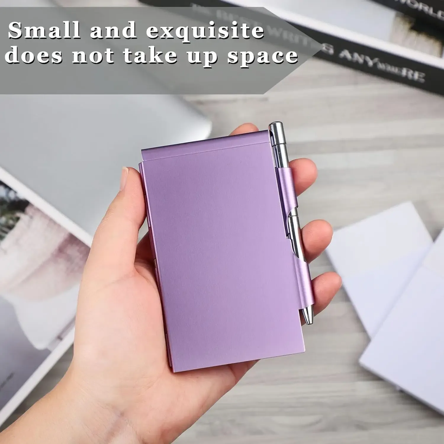 DHgate.com:Metallic Clamshell Notebook Notepad with Pen | Pocket Memo ...