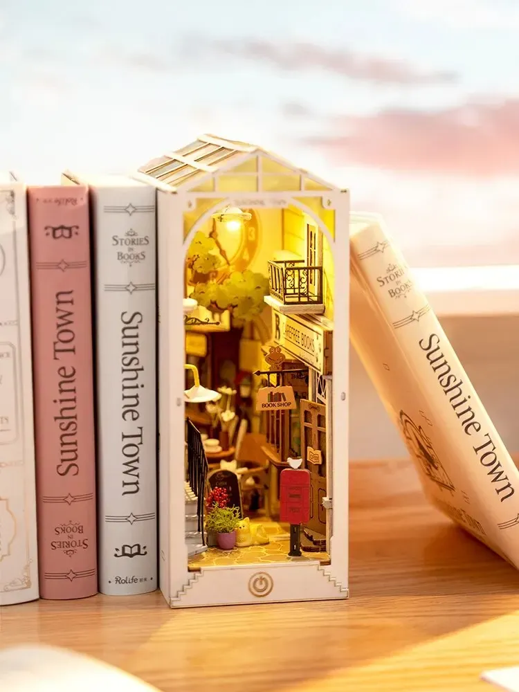 Doll House Bookshelf Insert Kit Japanese Sakura Train Scene, Miniature ...