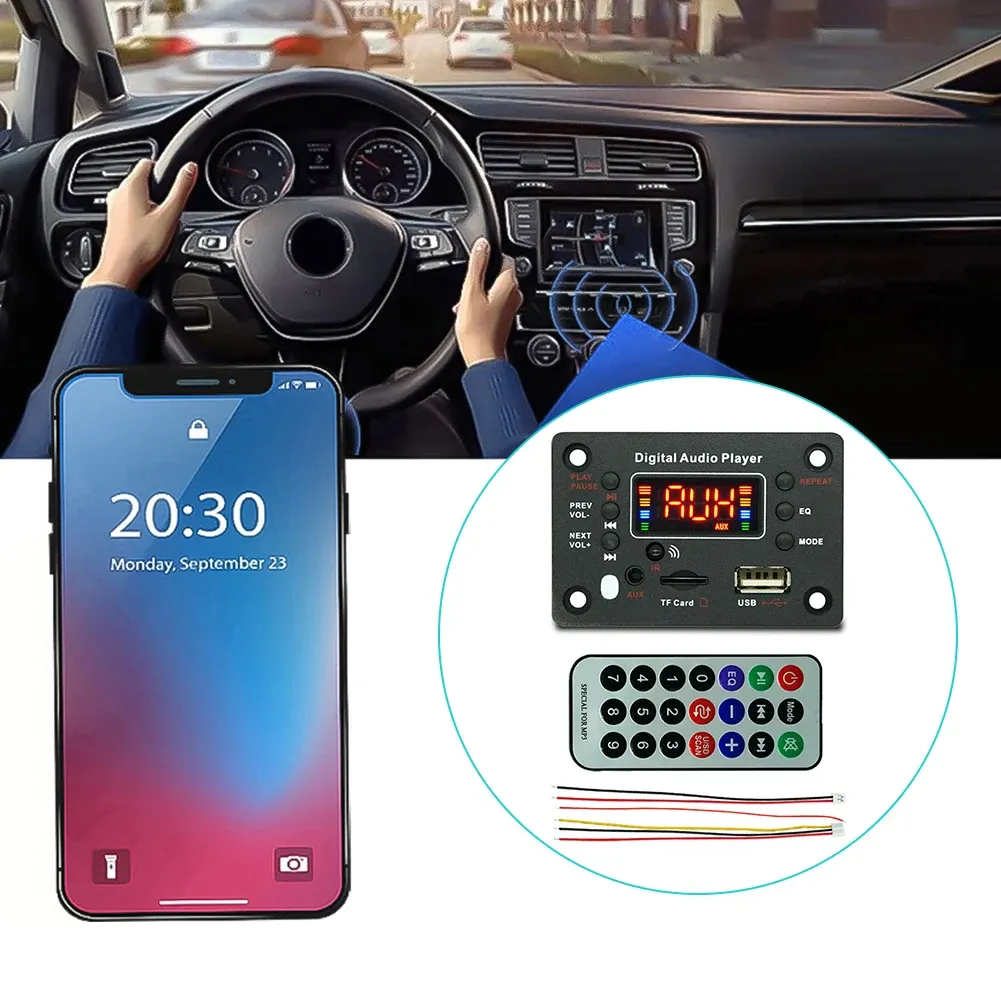 Advanced 5.0 Bluetooth Car Audio MP3 WMA Music Player Module with ...