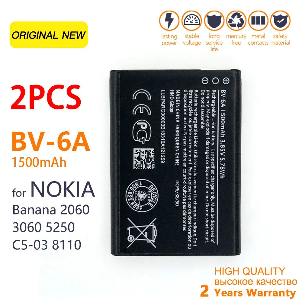 DHgate.com:Nokia 1500mAh BV6A Battery Replacement for 2060 3060 5250 C5 ...