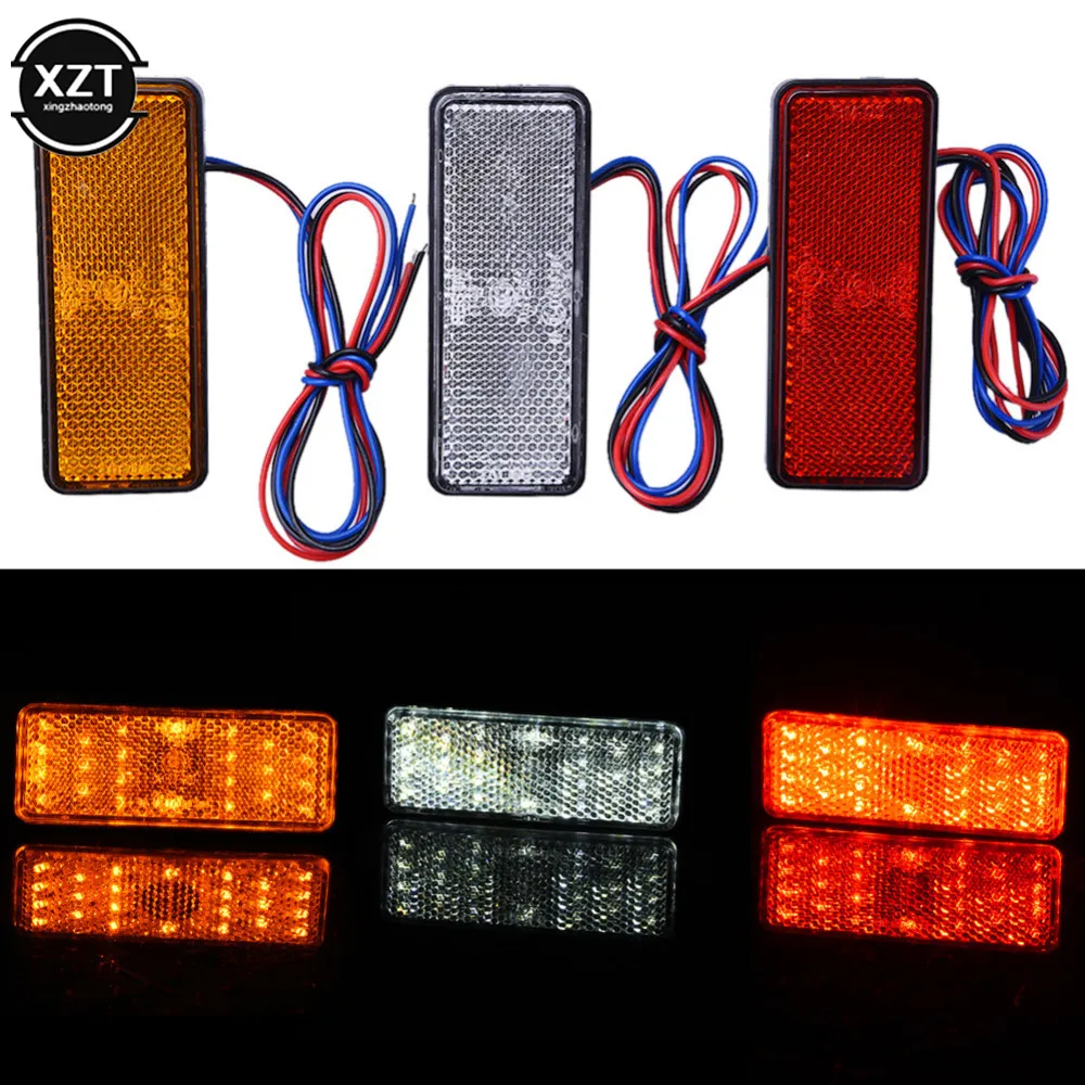 2-Pack Bright Red Rectangle LED Tail Light Stop Brake Light for ...