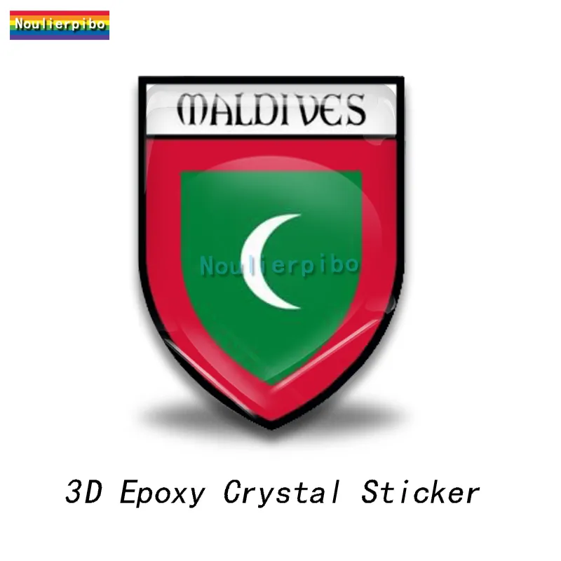3D Stickers For Cars Epoxy Dome Decal Featuring Island Nation Flag ...