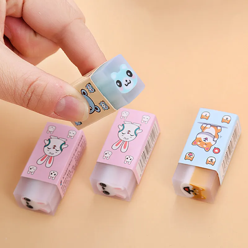 Cute Kawaii Erasers for Kids, School Supplies Stationery, Fun Cartoon ...