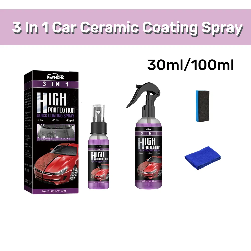 Plastic Spray Paint for Metal & Car Ceramic Coating: 3-in-1 Nano Spray ...